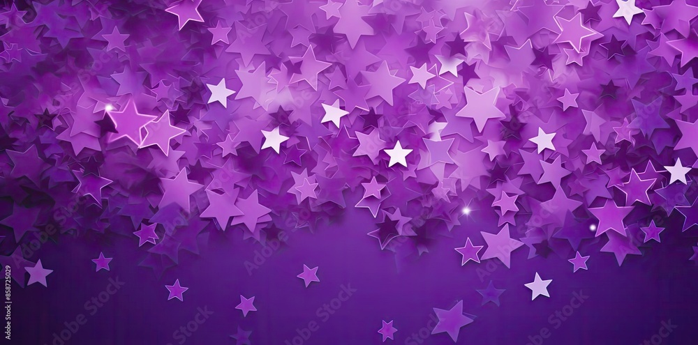 purple star background with a variety of white and purple stars ...