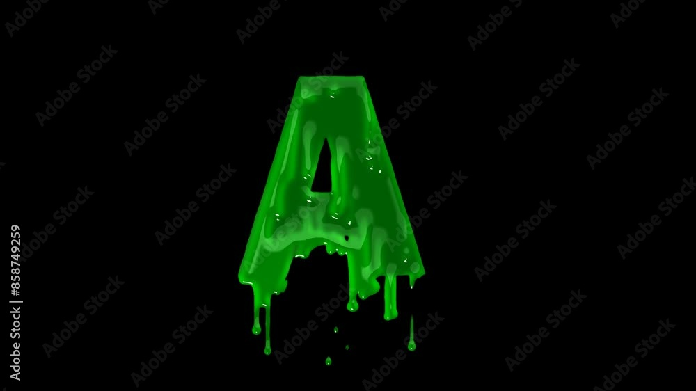 Green slime font. Halloween toxic waste letters, blot scary horror ...