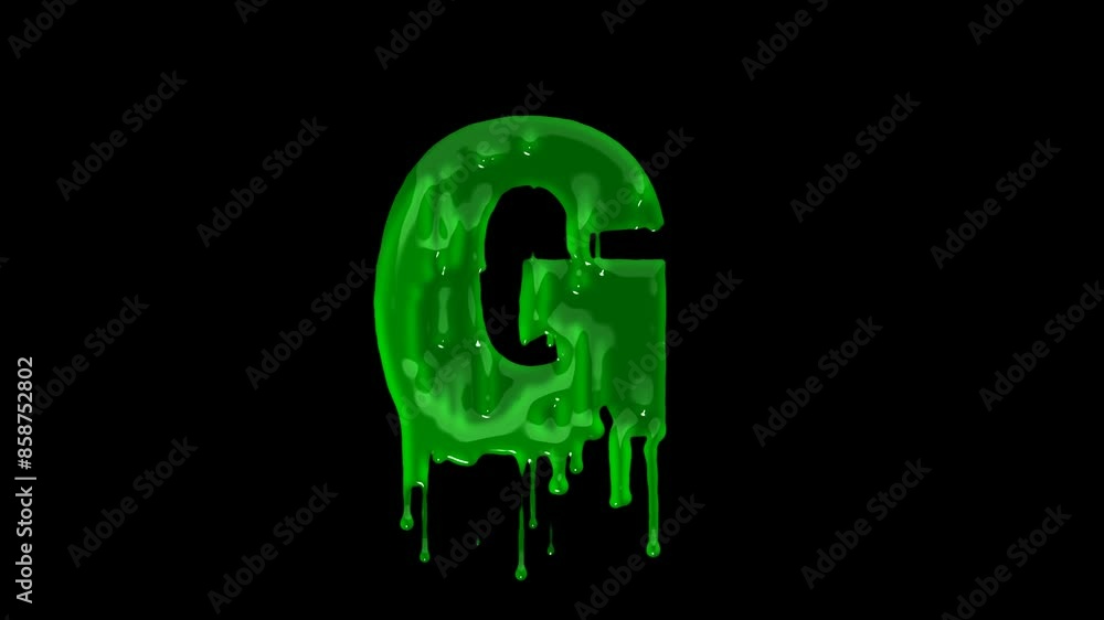 Green slime font. Halloween toxic waste letters, blot scary horror ...