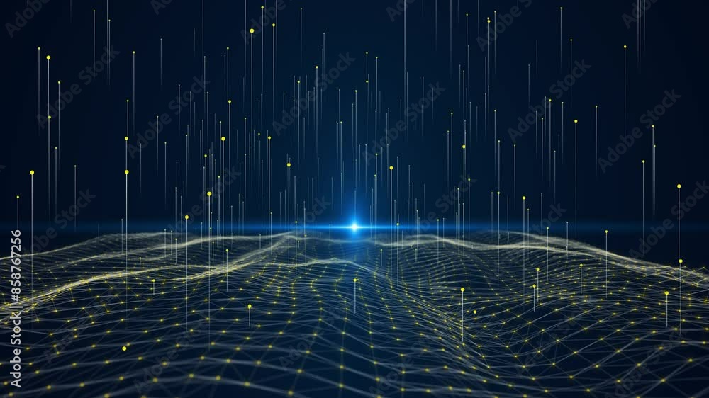 Digital futuristic tunnel metaverse Ai Cyberpunk data deep learning sci ...