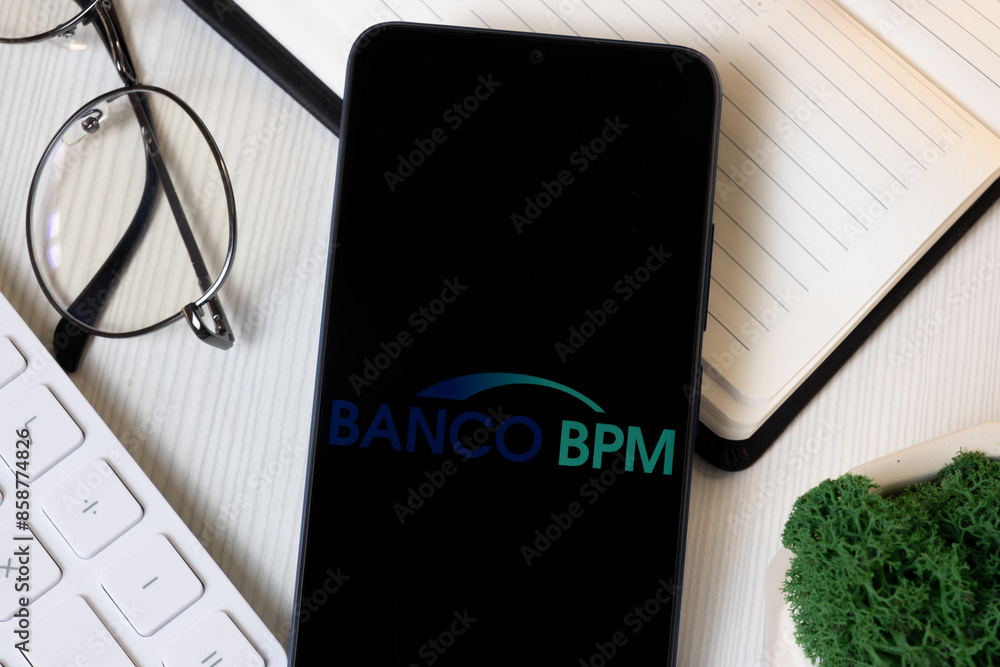 New York, USA - 1 June 2024: Banco BPM Logo on Phone Screen, Company ...