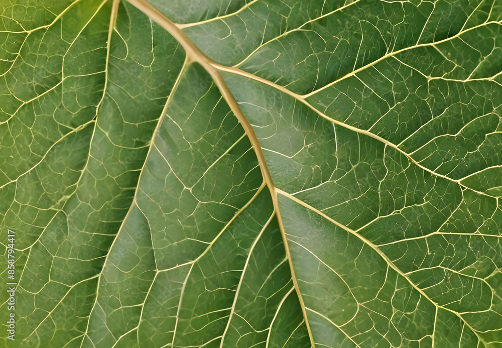 Green leaf texture pattern background with veins and mottled texture ...
