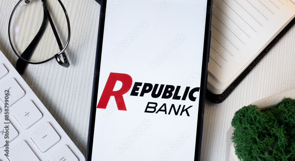 New York, USA - 1 June 2024: Republic Bank Logo on Phone Screen ...