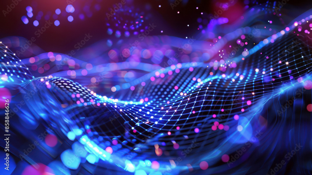 Quantum Computing Grid An abstract image illustrating a grid of quantum ...