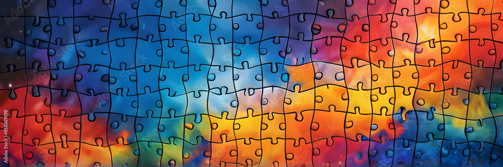 Color Jigsaw puzzle for autistic neurodiversity mental disability ...