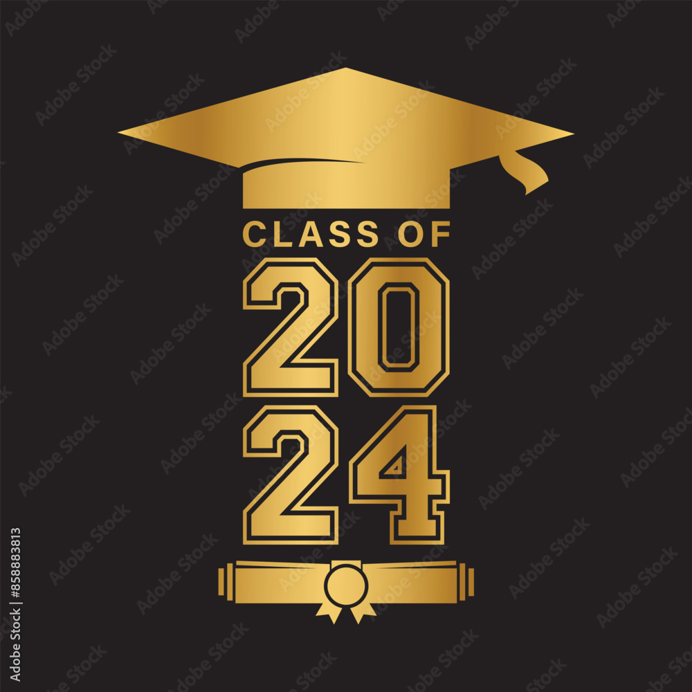 Class of 2024 design, College t-shirt design printable text vector ...