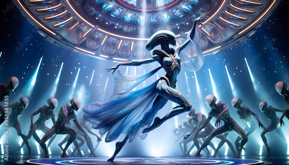 Aliens ancestrales, extraterrestre, ufo, arte, luces, platillo volador ...