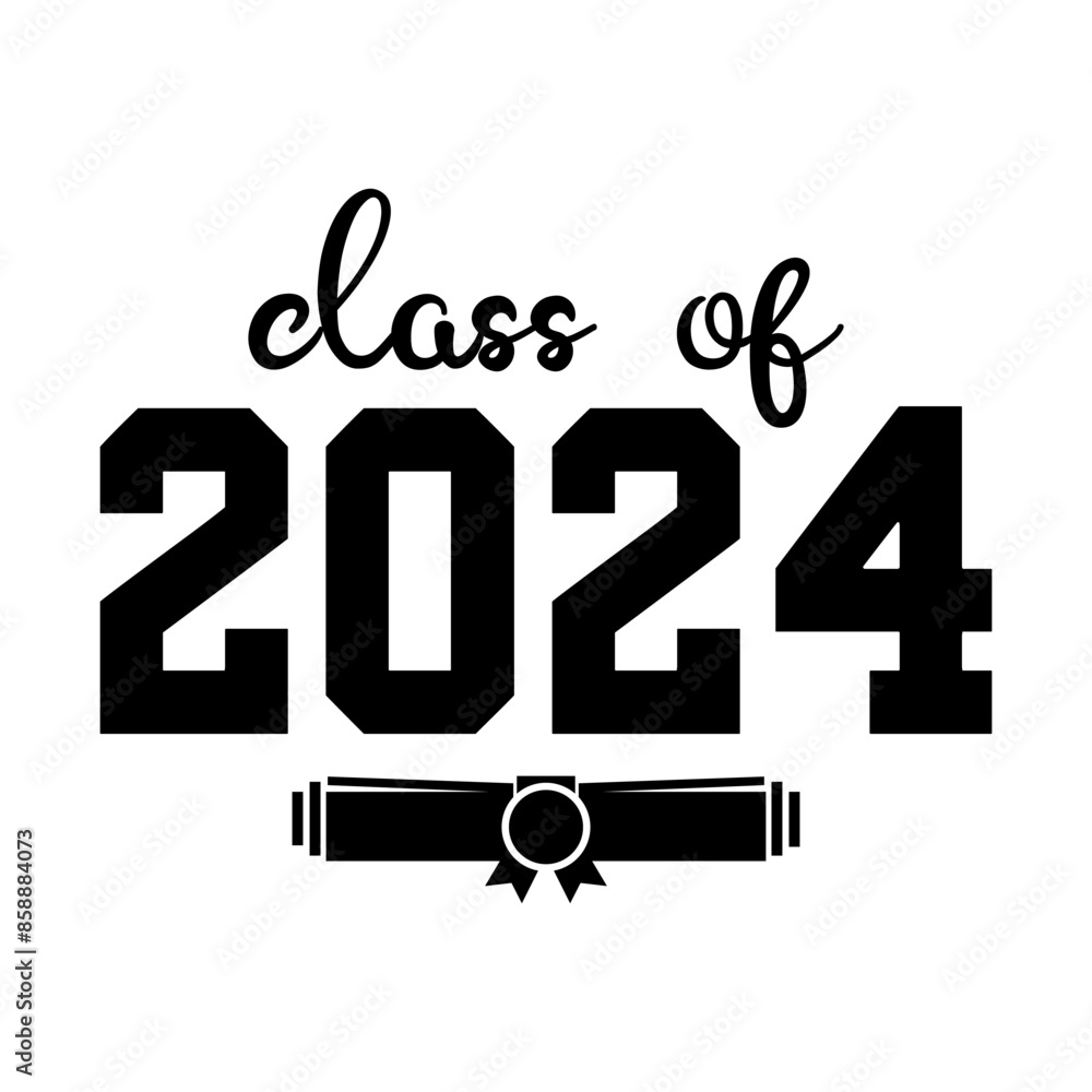 Class of 2024 design, College t-shirt design printable text vector ...
