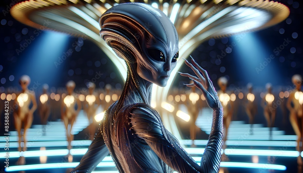 Aliens ancestrales, extraterrestre, ufo, arte, luces, platillo volador ...