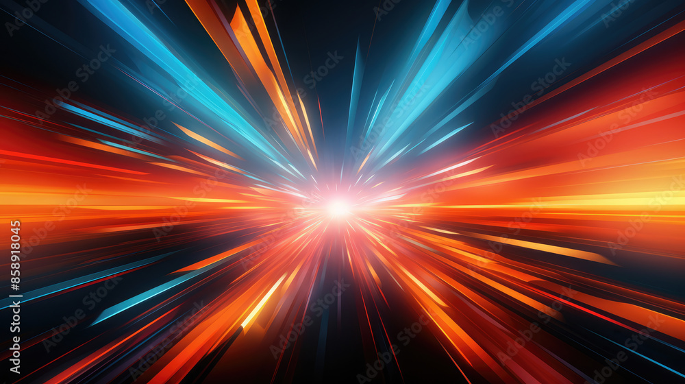 Abstract speed glowing light bold colors background banner illustration ...