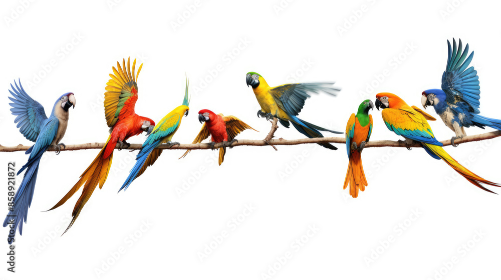 Animals wildlife zoo rainforest amazonas birds banner panorama long ...