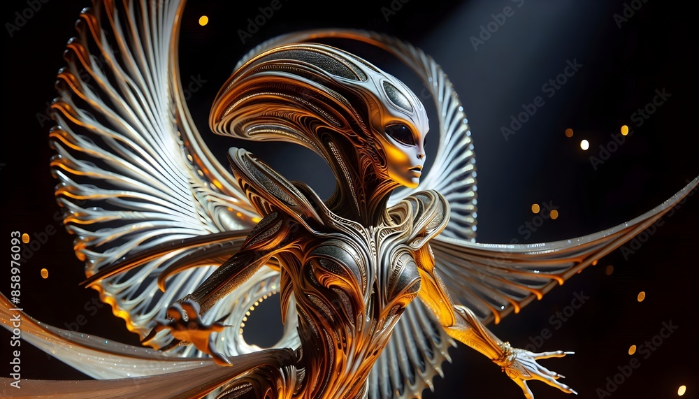 Aliens ancestrales, extraterrestre, ufo, arte, luces, platillo volador ...