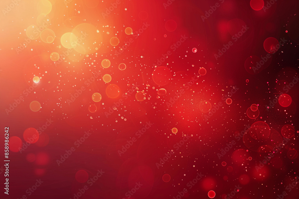 A red background with a lot of small red dots. The dots are scattered ...