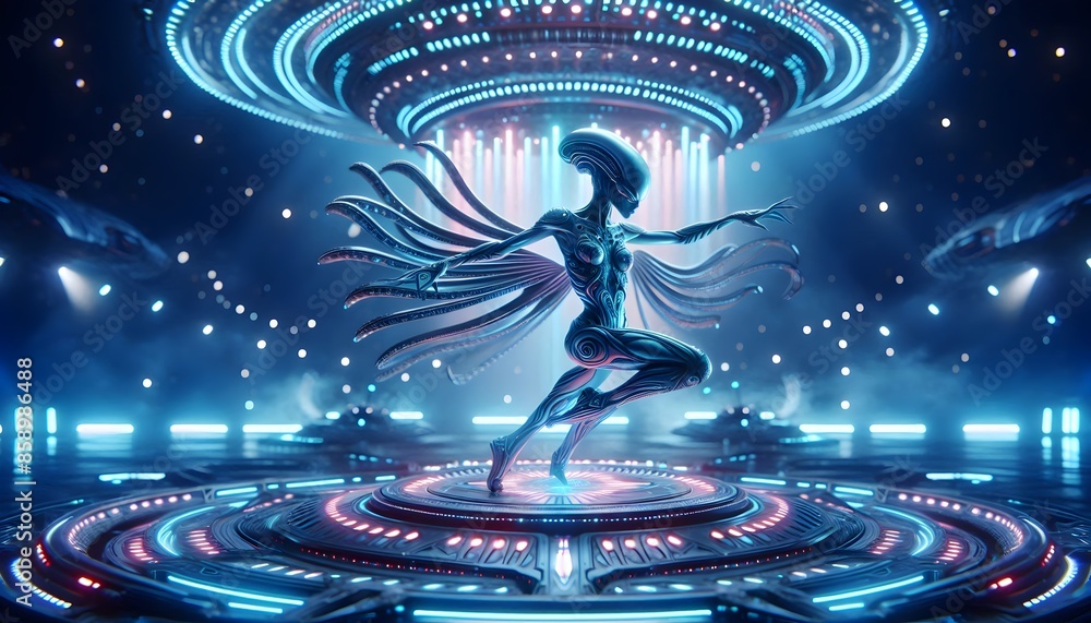 Foto de Aliens ancestrales, extraterrestre, ufo, arte, luces, platillo ...