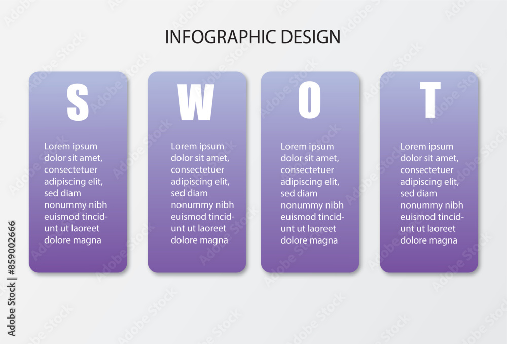 swot Concept of arrow business model successive steps. pastel graphic ...