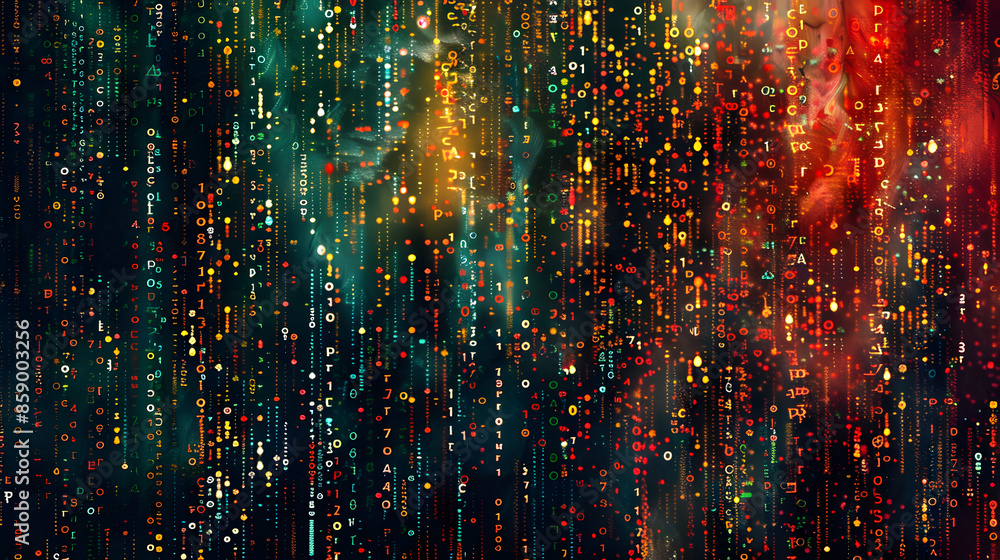 Data Encryption A Visually Striking Image Of Data Streams Transformed Into Intricate Patterns