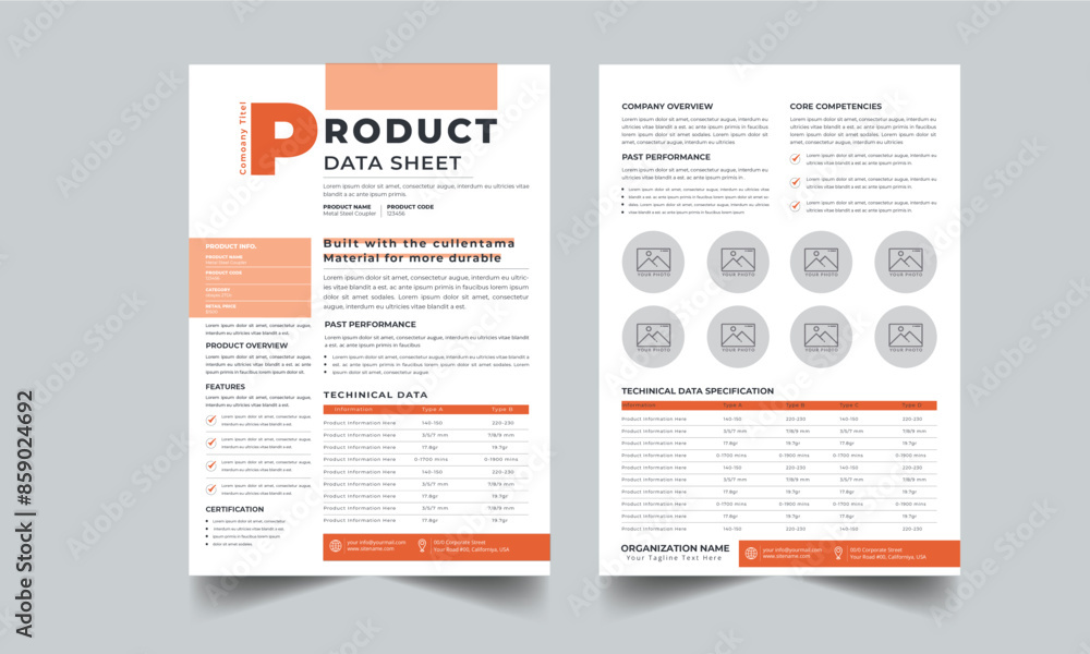 Product Data Sheet, Technical Data Sheet layout 2 Page Concept template ...