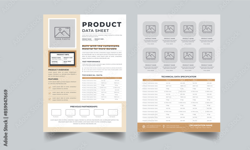 Product Data Sheet, Technical Data Sheet layout 2 Page Concept template ...