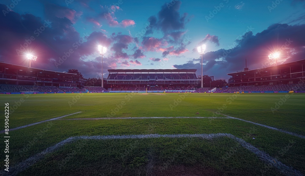 Professional football match is in full swing. Sports, game, stadium ...
