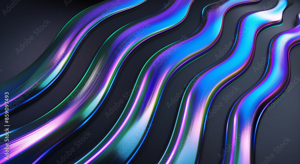 Blue green purple gradient metallic texture striped abstract background ...