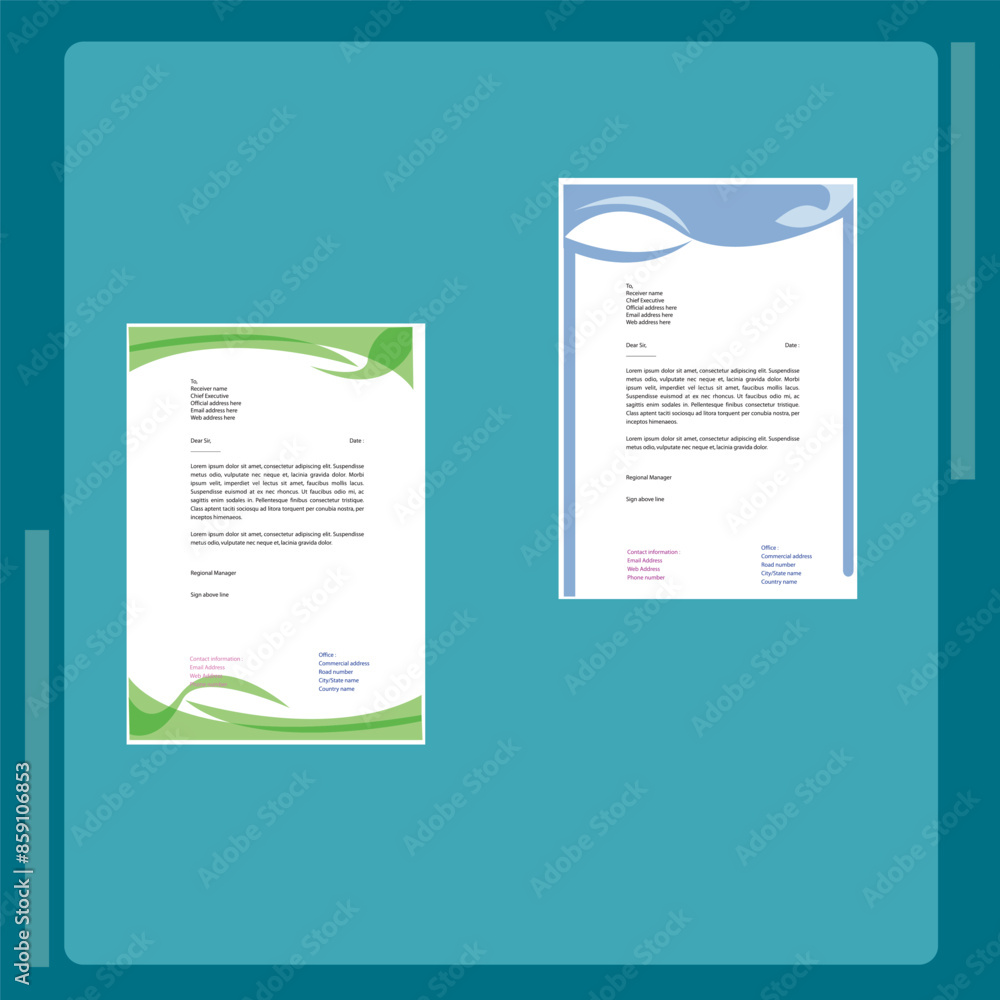 Vetor do Stock: Letterhead Design Business Letterhead, Corporate ...