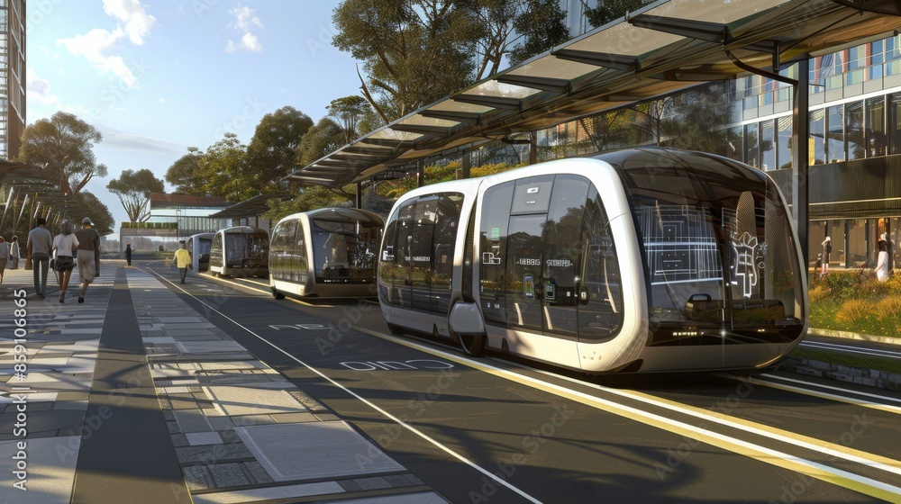 innovative smart city transportation system featuring autonomous ...