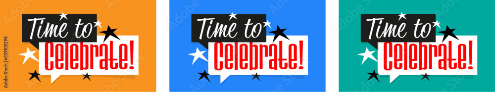 Time to celebrate Stock Vector | Adobe Stock