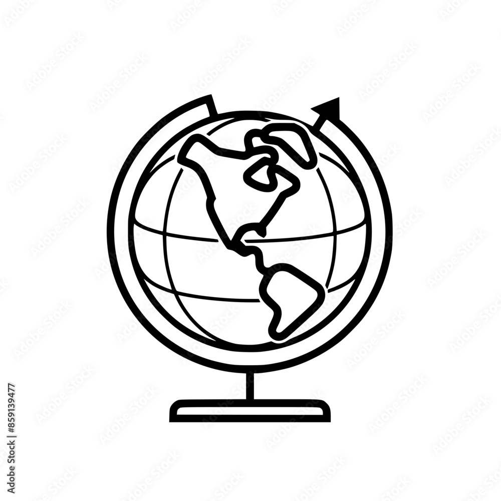 Vetor de globe icon, globe svg, travel svg, adventure svg file, flower ...