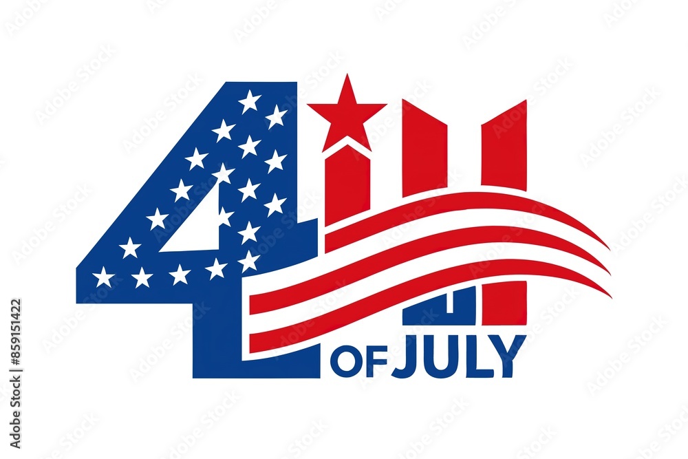 Festive 4th of July clipart featuring American flag, fireworks, and ...