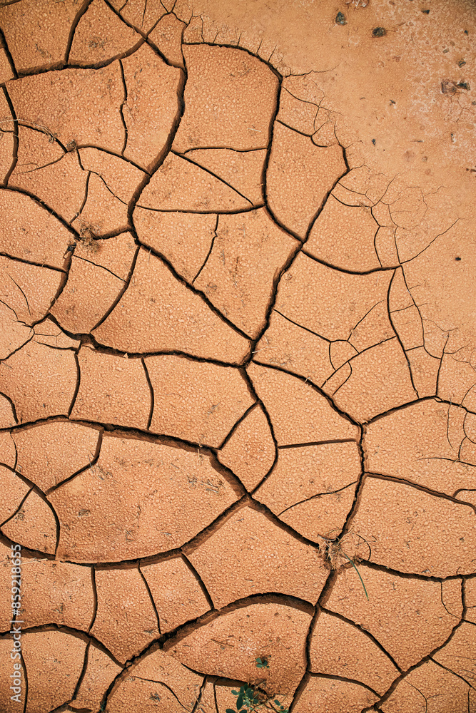 Cracked earth in desert. Takir, takyr soils. Landform, drying out ...