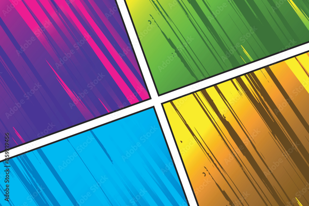 vector comic panels in various colors and angles, comic images, image ...