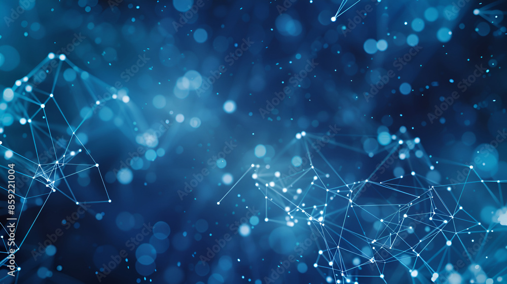 Abstract technology background, Network connection structure, Big data ...