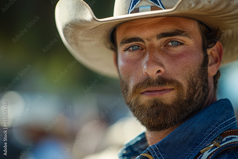 Dangerous cowboy western movie personage with gun and horse made with ...