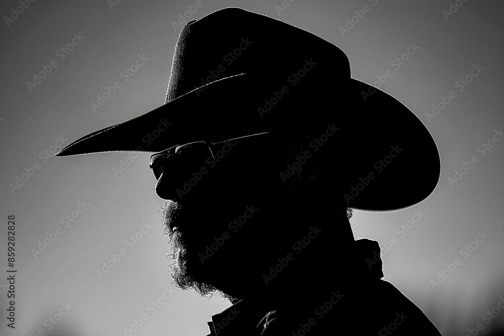 Dangerous cowboy western movie personage with gun and horse made with ...