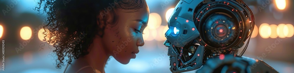 Human vs AI robot, the confrontation of artificial intelligence by ...