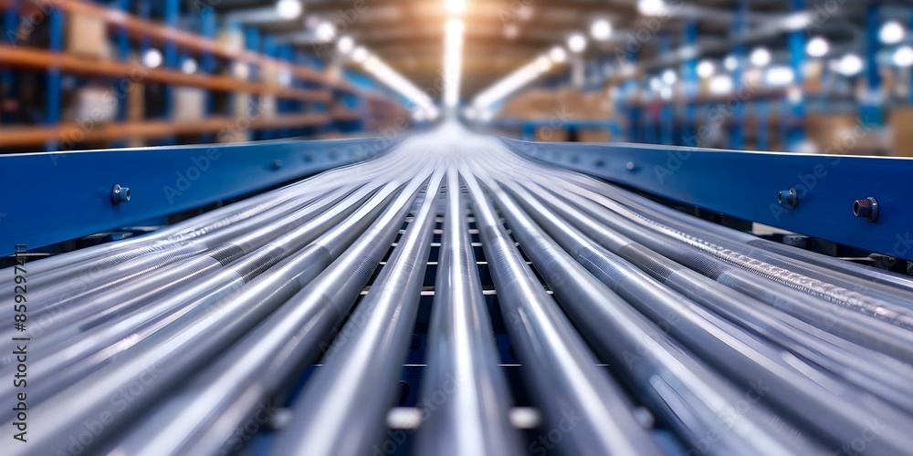Automating Production in a Factory with a Roller System Conveyor Belt ...