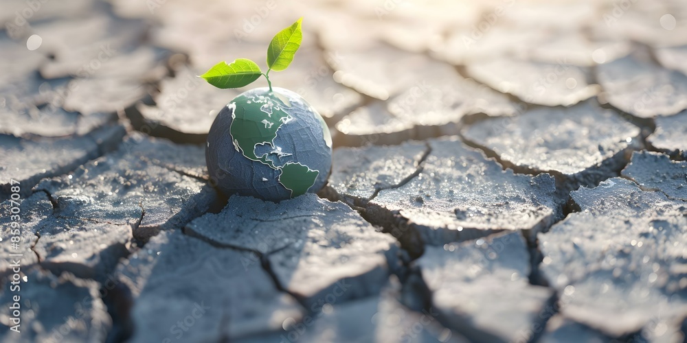 Cracked earth symbolizes environmental degradation and Earths ...