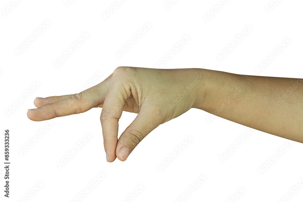 Female hand gesture hold, pick Isolated on transparent background, PNG ...