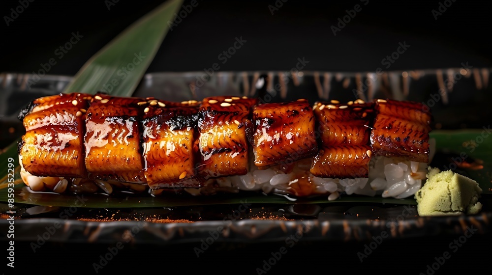 Umaki Tamago Unagi Japanese sweet egg rolled barbecued eel Sweet egg ...