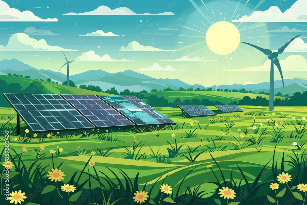 Clipart illustration of issuing renewable energy certificates ...