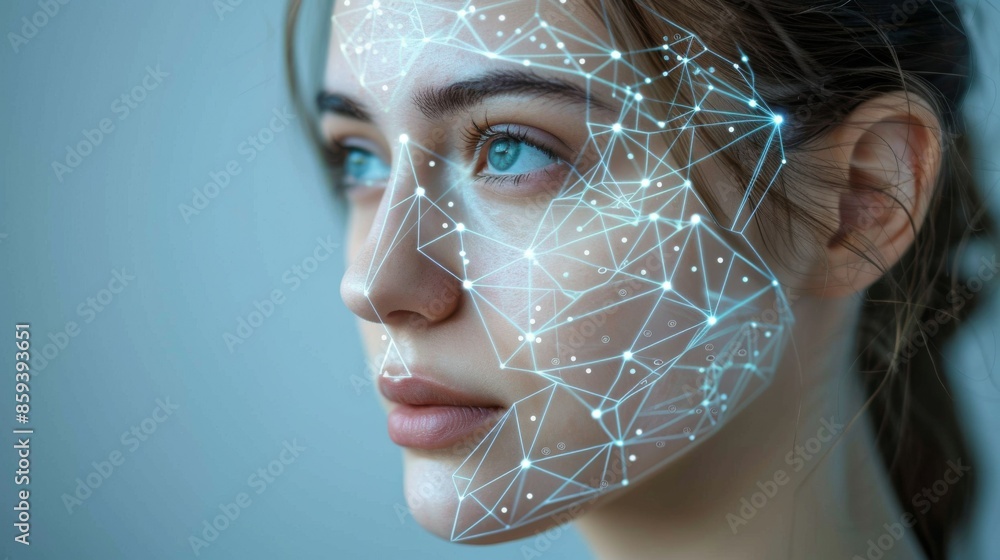 Facial Recognition Algorithm Visualization: An abstract representation ...