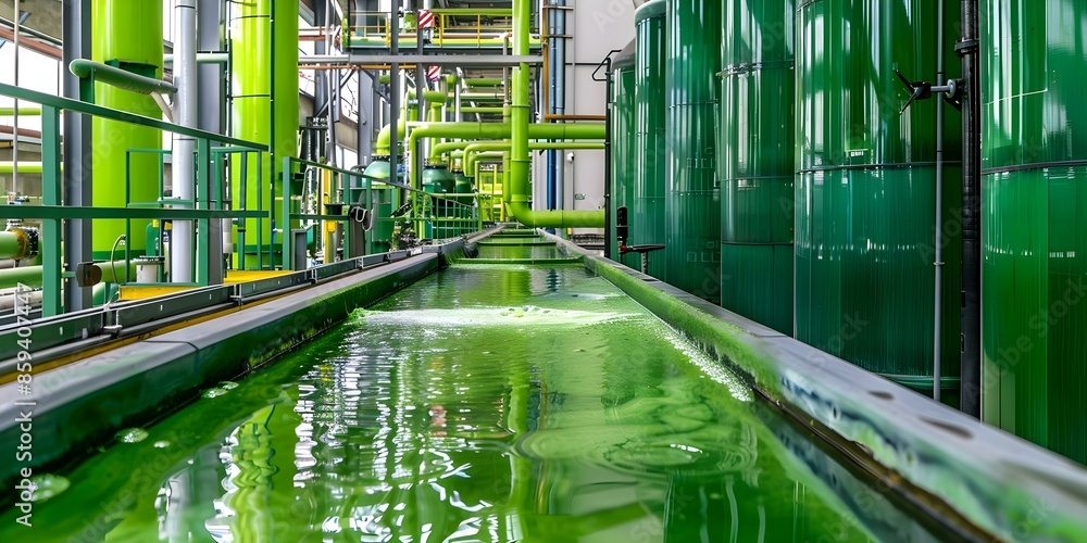 Fossil fuel replacement facility with green bioreactors converting ...