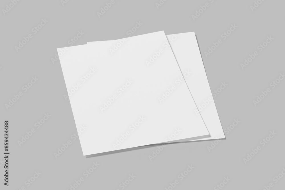 A4 size sheet paper 3D rendering for for your design Stock Illustration ...