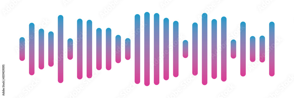 Podcast sound waves set. Waveform pattern for music player, podcast ...