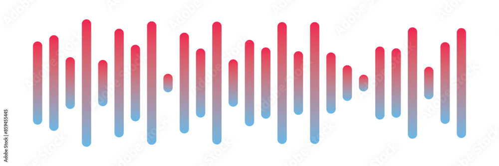 Podcast sound waves set. Waveform pattern for music player, podcast ...