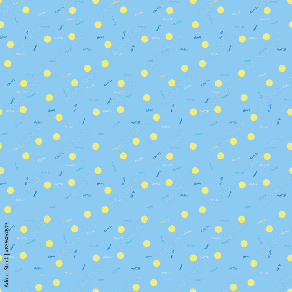 seamless tennis pattern with tennis ball and tennis racket and ...