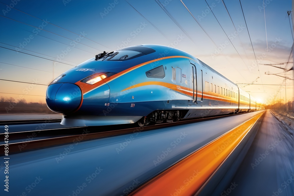 high speed train with an aerodynamic nose modeled after the beak of a ...