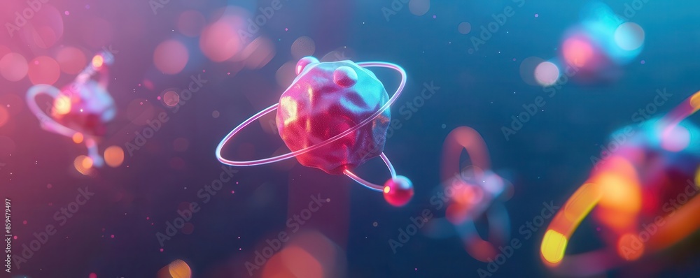 Atomic protons, fundamental atomic structure, top view, source of ...