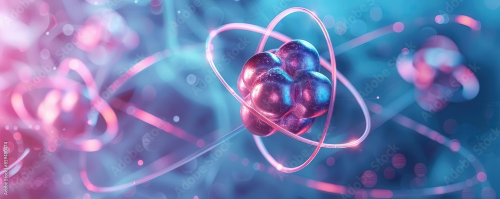 Atomic protons, fundamental atomic structure, top view, source of ...