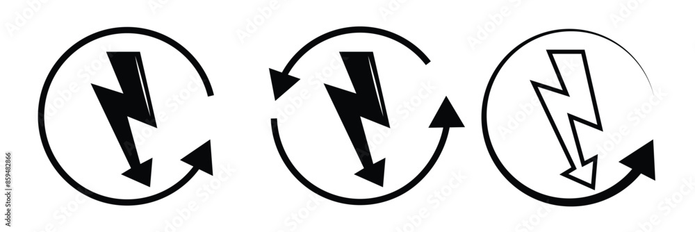Power button icon vector isolated on white background, logo concept of ...